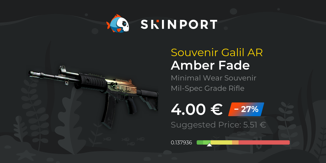 Souvenir Galil AR | Amber Fade (Minimal Wear) - Counter-Strike 2 - Skinport