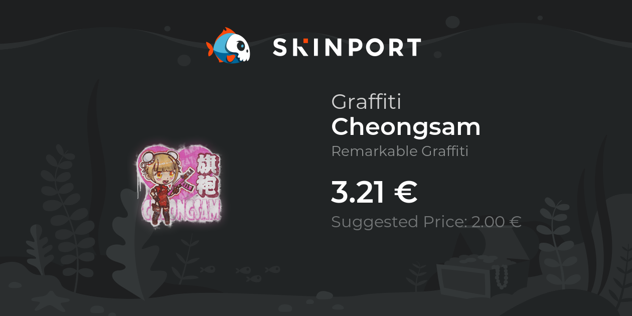 Zalakowane graffiti | Cheongsam - Counter-Strike 2 - Skinport