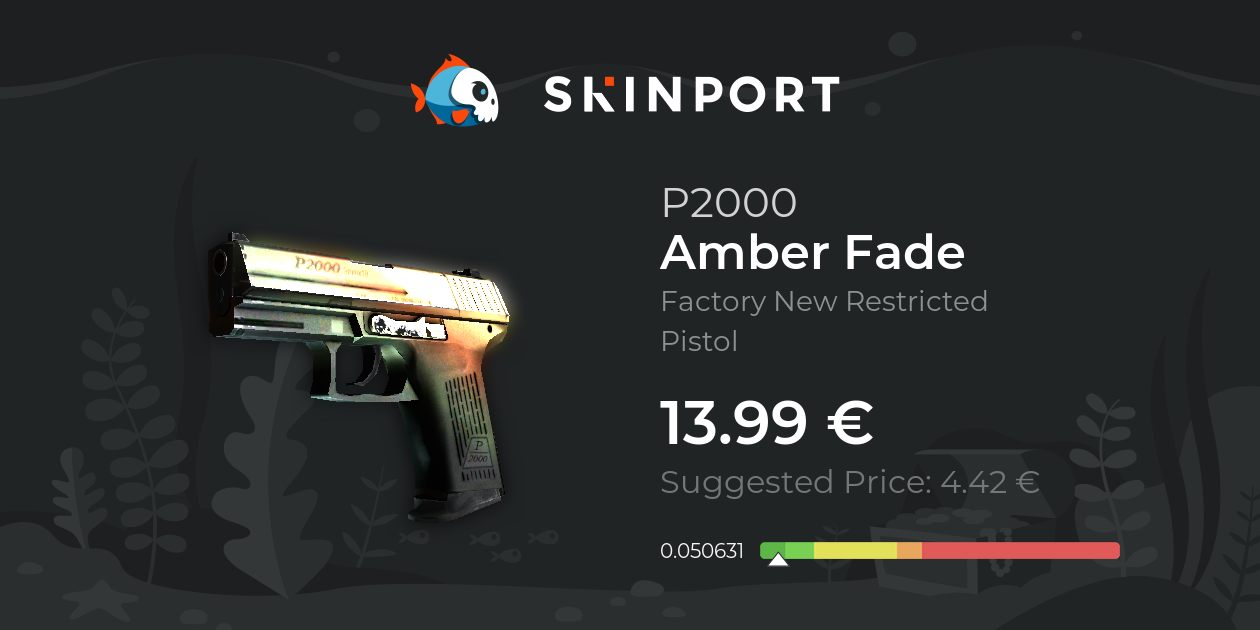 P2000 | Amber Fade (Factory New) - Counter-Strike 2 - Skinport