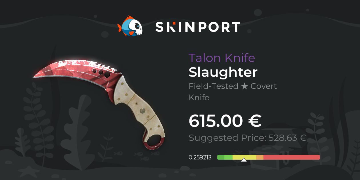 Talon Knife | Slaughter (Field-Tested) - Counter-Strike 2 - Skinport