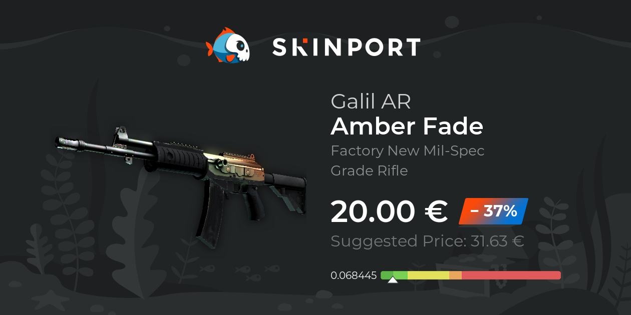 Galil AR | Amber Fade (Factory New) - Counter-Strike 2 - Skinport