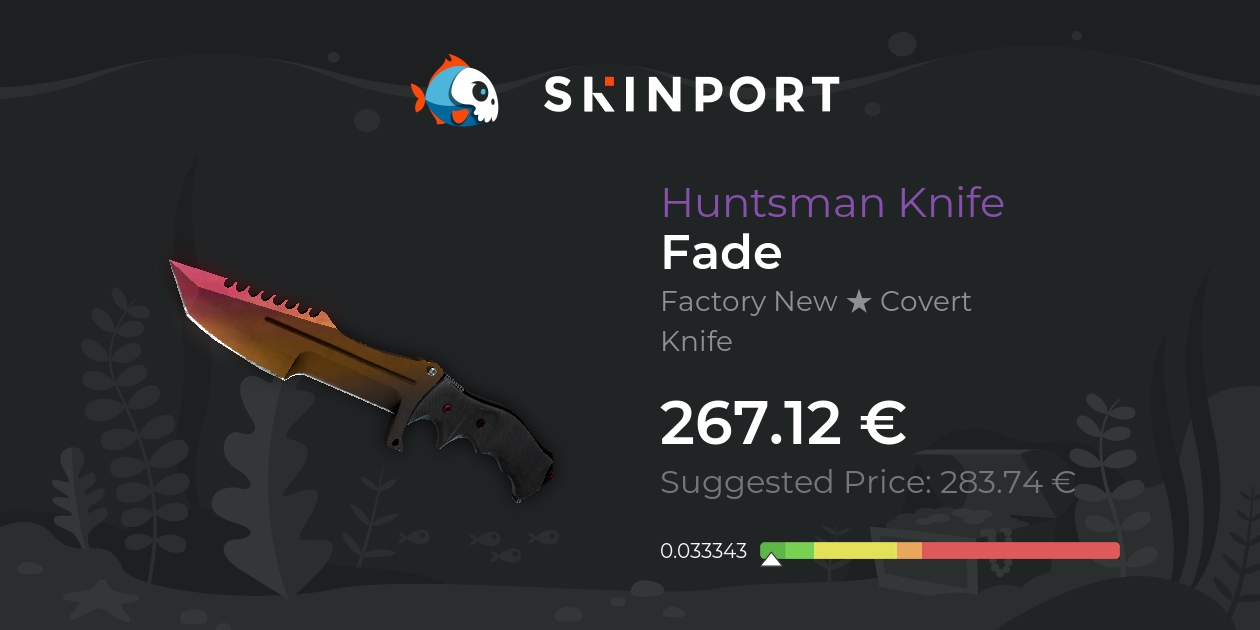 Huntsman Knife | Fade (Factory New) - Counter-Strike 2 - Skinport