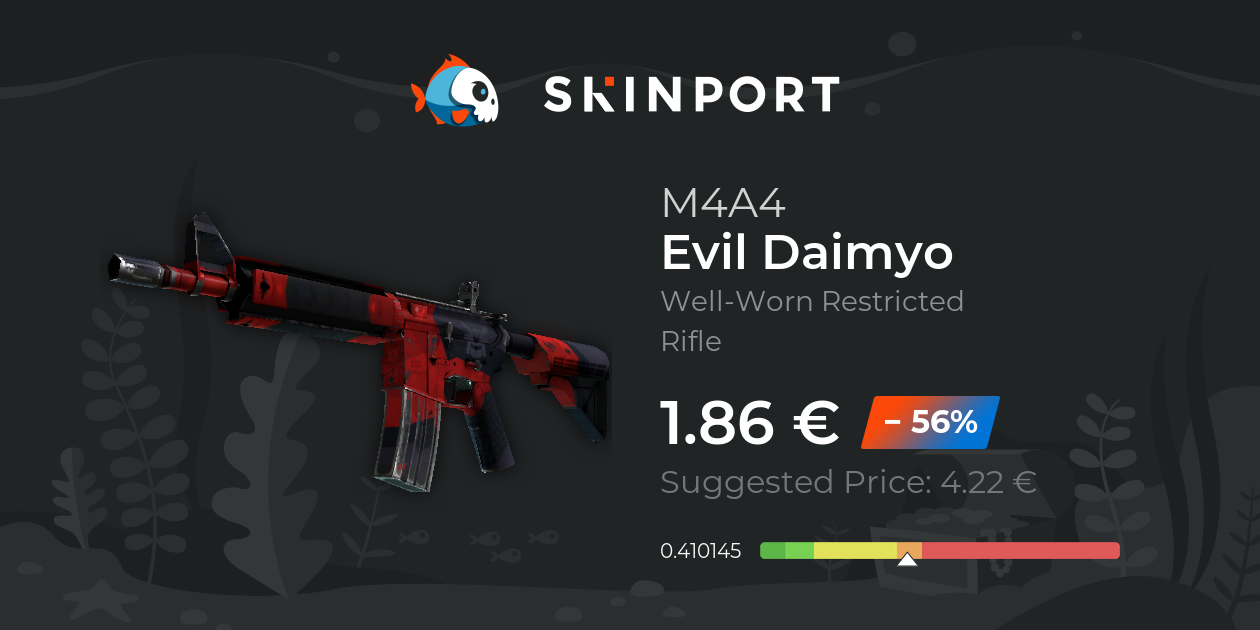M4A4 | Evil Daimyo (Well-Worn) - CS:GO - Skinport