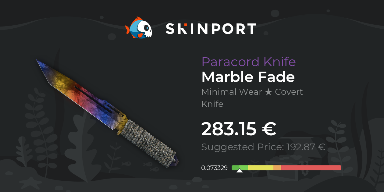 Paracord Knife | Marble Fade (Minimal Wear) - Counter-Strike 2 - Skinport