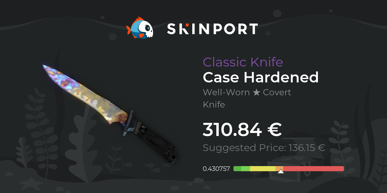 Classic Knife | Case Hardened (Well-Worn) - Counter-Strike 2 - Skinport