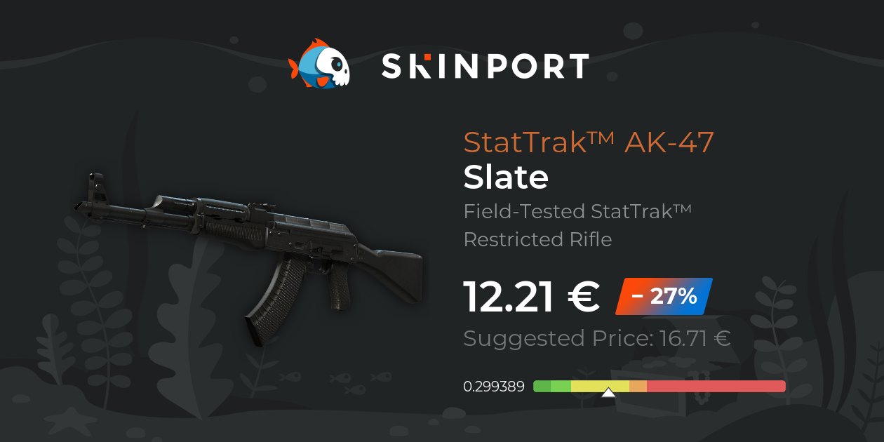 StatTrak™ AK-47 | Slate (Field-Tested) - Counter-Strike 2 - Skinport