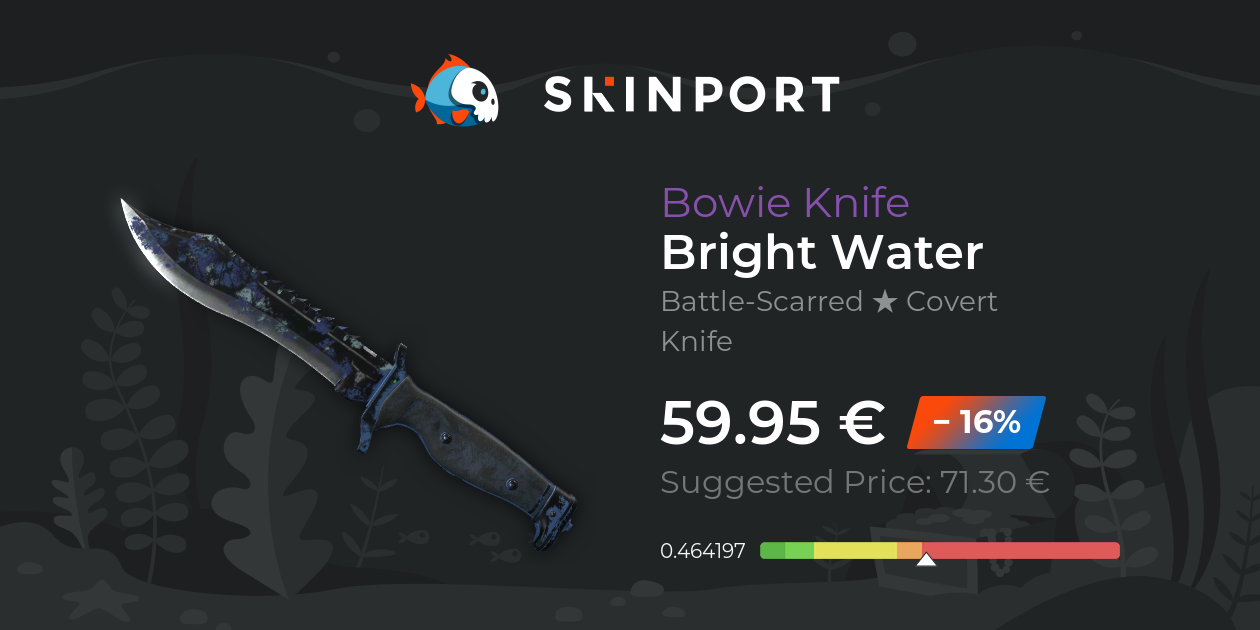 Bowie Knife | Bright Water (Battle-Scarred) - Counter-Strike 2 - Skinport
