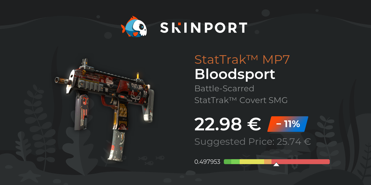 StatTrak™ MP7 | Bloodsport (Battle-Scarred) - Counter-Strike 2 - Skinport
