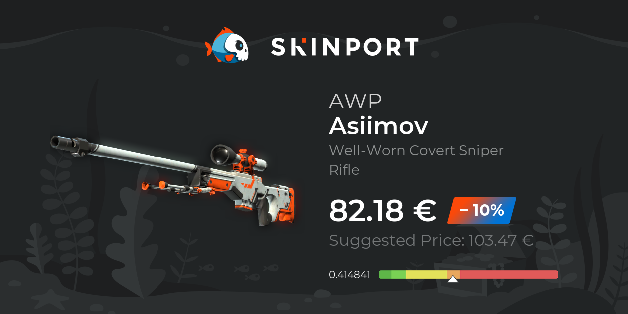 AWP | Asiimov (Well-Worn) - Counter-Strike 2 - Skinport