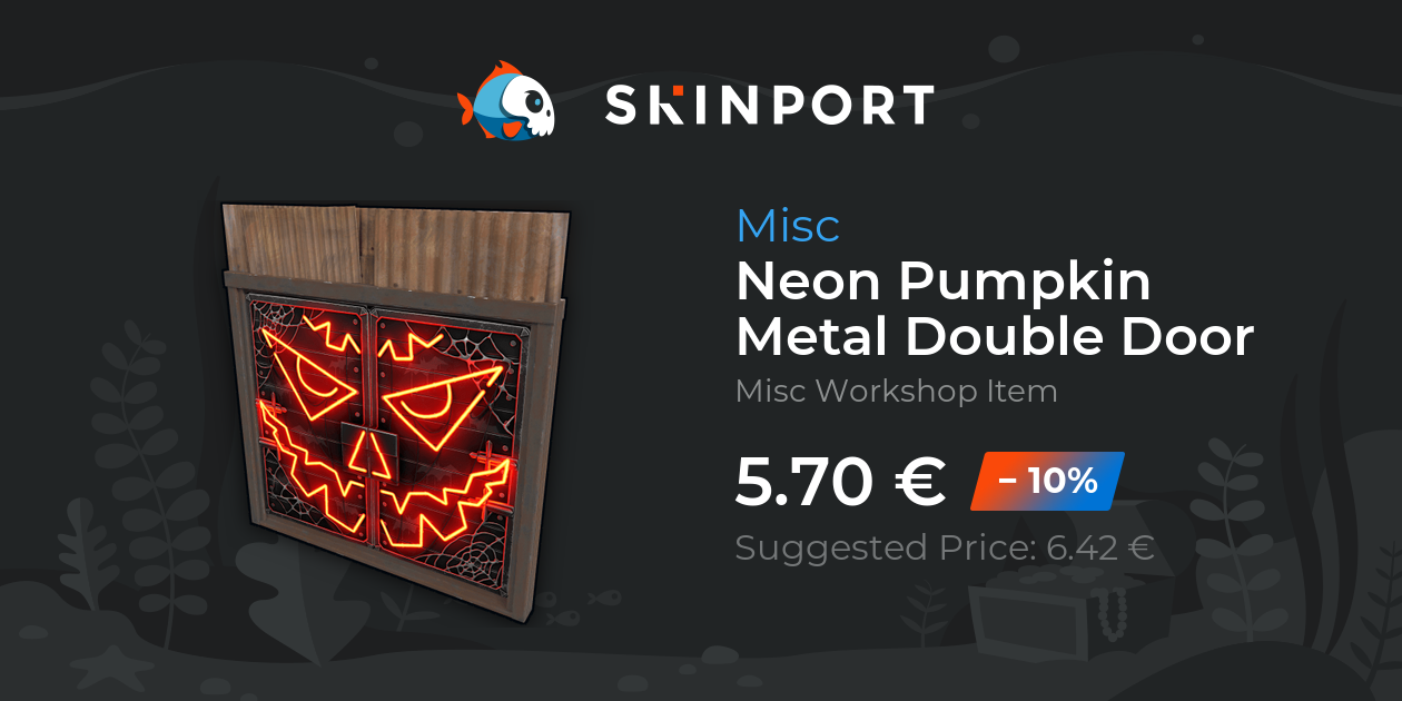 Neon Pumpkin Metal Double Door - Rust - Skinport