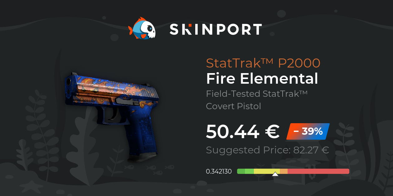 StatTrak™ P2000 | Fire Elemental (Field-Tested) - Counter-Strike 2 ...