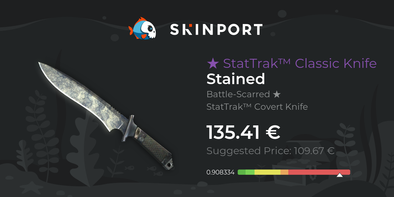StatTrak™ Classic Knife | Stained (Battle-Scarred) - Counter-Strike 2 ...