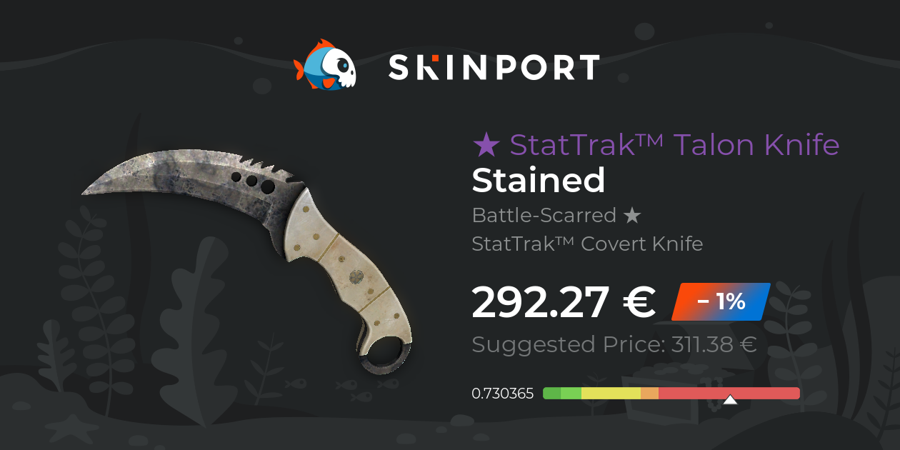 StatTrak™ Talon Knife | Stained (Battle-Scarred) - Counter-Strike 2 ...