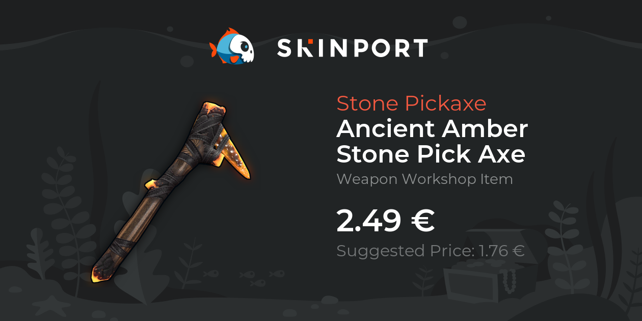 Ancient Amber Stone Pick Axe - Rust - Skinport