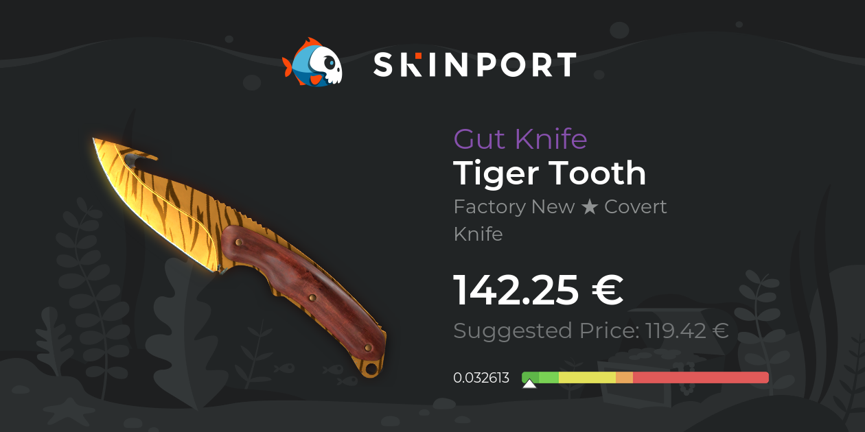 Gut Knife | Tiger Tooth (Factory New) - Counter-Strike 2 - Skinport