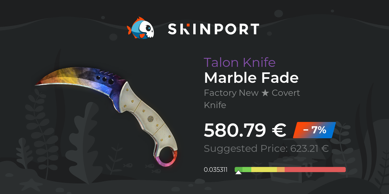 Talon Knife | Marble Fade (Factory New) - Counter-Strike 2 - Skinport
