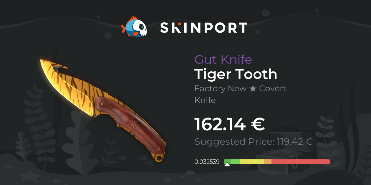 Gut Knife | Tiger Tooth (Factory New) - Counter-Strike 2 - Skinport