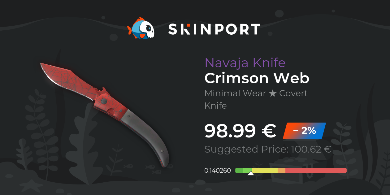 Navaja Knife | Crimson Web (Minimal Wear) - Counter-Strike 2 - Skinport