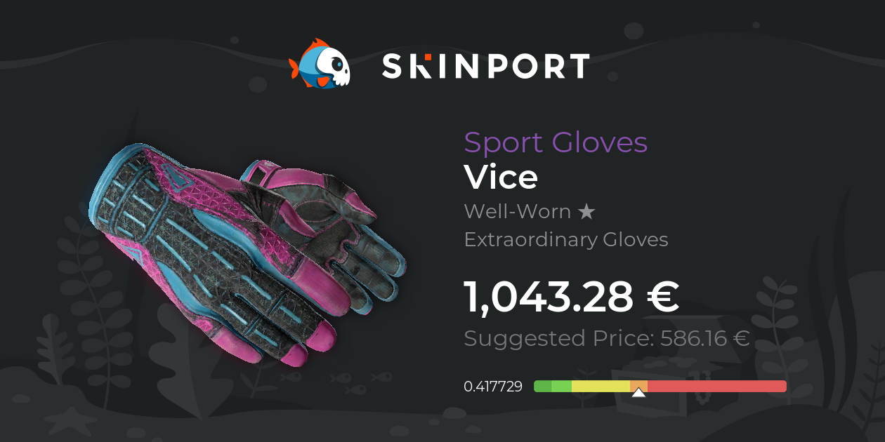 Sport Gloves | Vice (Well-Worn) - Counter-Strike 2 - Skinport
