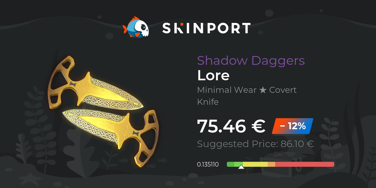 Shadow Daggers | Lore (Minimal Wear) - Counter-Strike 2 - Skinport