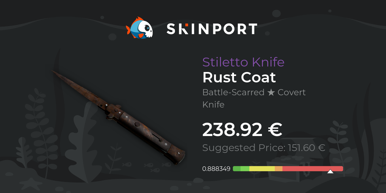 Stiletto Knife | Rust Coat (Battle-Scarred) - Counter-Strike 2 - Skinport