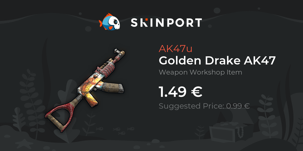 Golden Drake AK47 - Rust - Skinport
