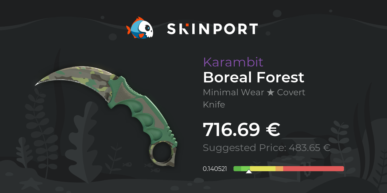 Karambit | Boreal Forest (Minimal Wear) - Counter-Strike 2 - Skinport