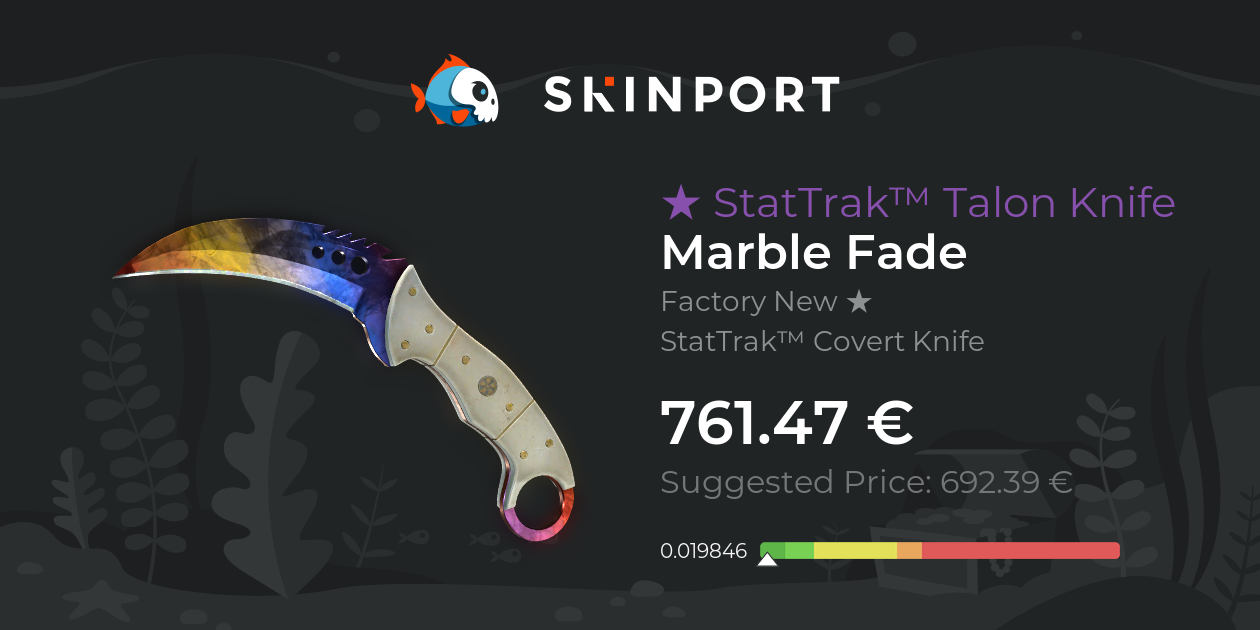 StatTrak™ Talon Knife | Marble Fade (Factory New) - Counter-Strike 2 ...