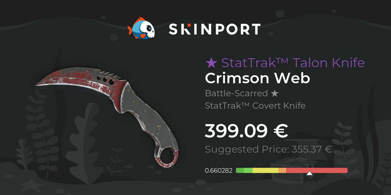 StatTrak™ Talon Knife | Crimson Web (Battle-Scarred) - Counter-Strike 2 ...