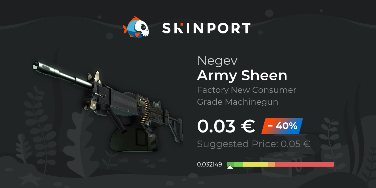 Negev | Army Sheen (Factory New) - Counter-Strike 2 - Skinport