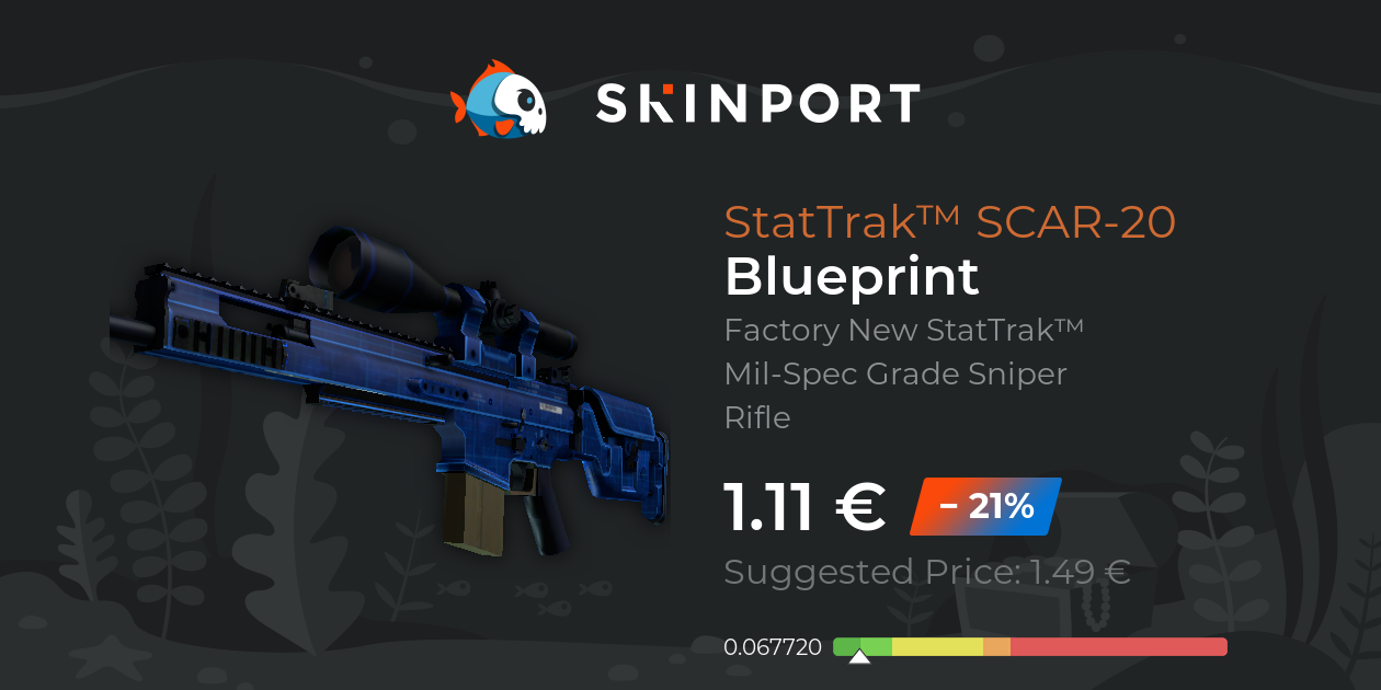 StatTrak™ SCAR-20 | Blueprint (Factory New) - Counter-Strike 2 - Skinport