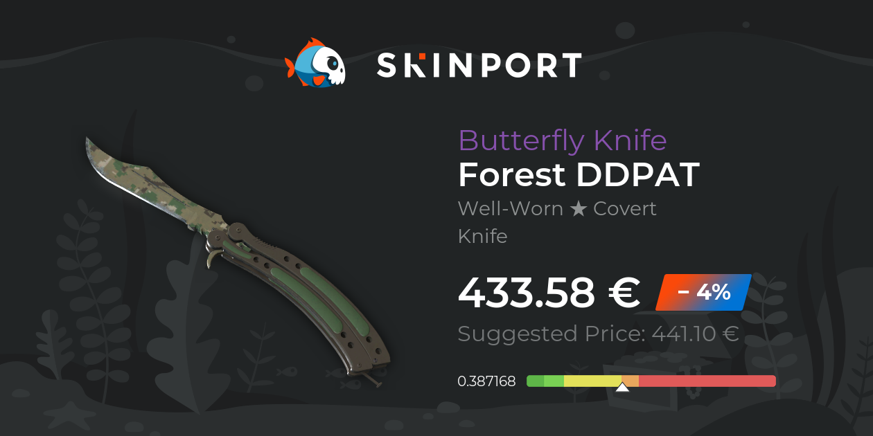 Butterfly Knife | Forest DDPAT (Well-Worn) - Counter-Strike 2 - Skinport