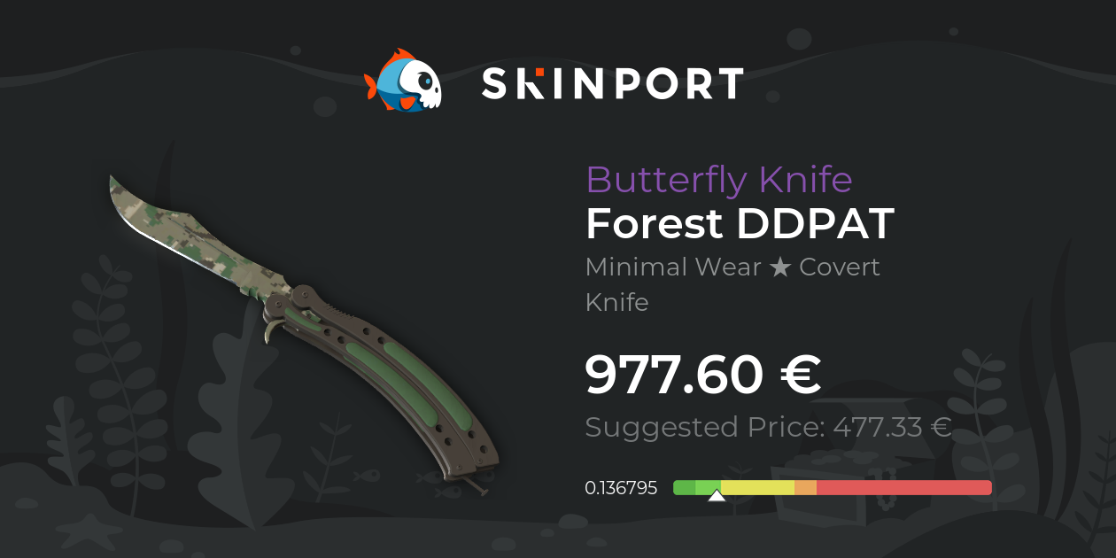 Butterfly Knife | Forest DDPAT (Minimal Wear) - Counter-Strike 2 - Skinport