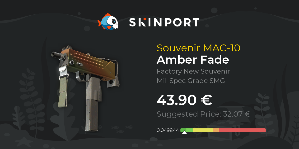Souvenir MAC-10 | Amber Fade (Factory New) - Counter-Strike 2 - Skinport