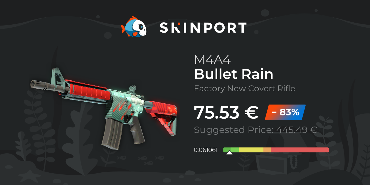 M4A4 | Bullet Rain (Fabriksny) - Counter-Strike 2 - Skinport