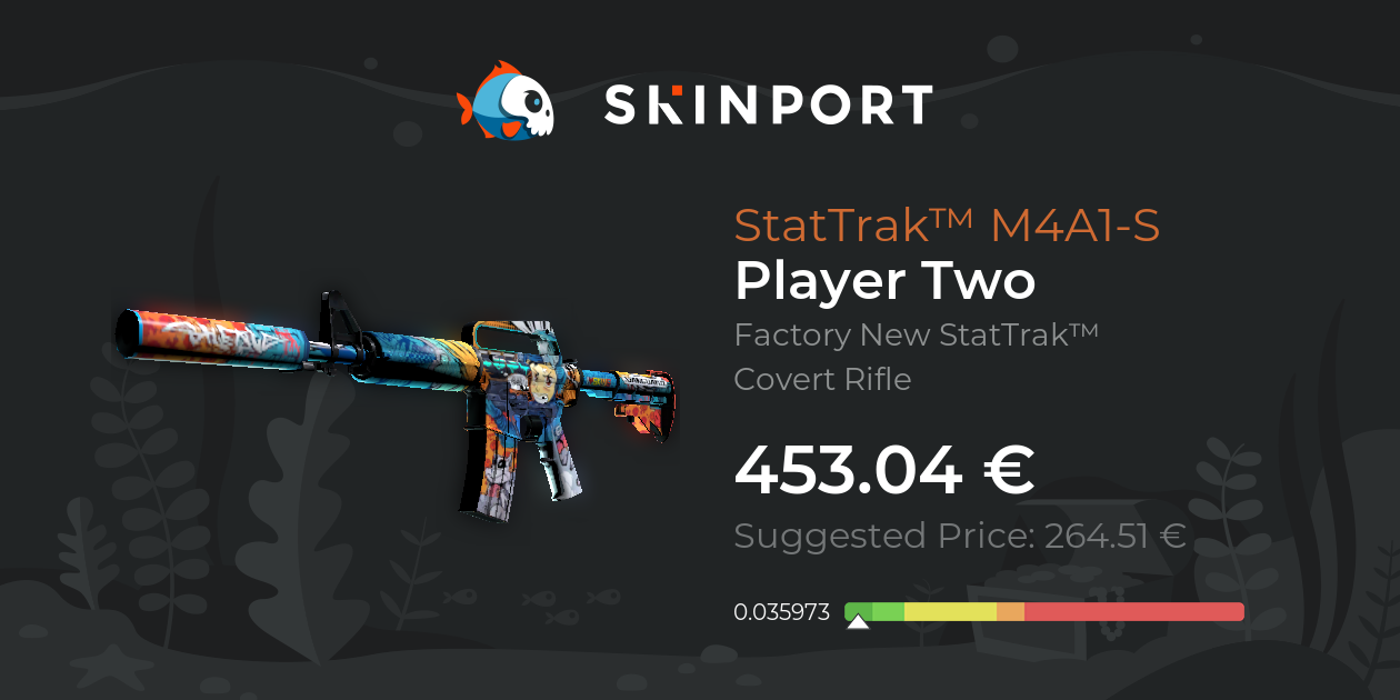 StatTrak™ M4A1-S | Player Two (Factory New) - Counter-Strike 2 - Skinport