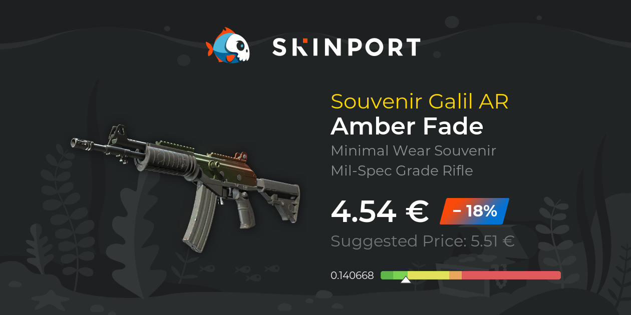 Souvenir Galil AR | Amber Fade (Minimal Wear) - Counter-Strike 2 - Skinport