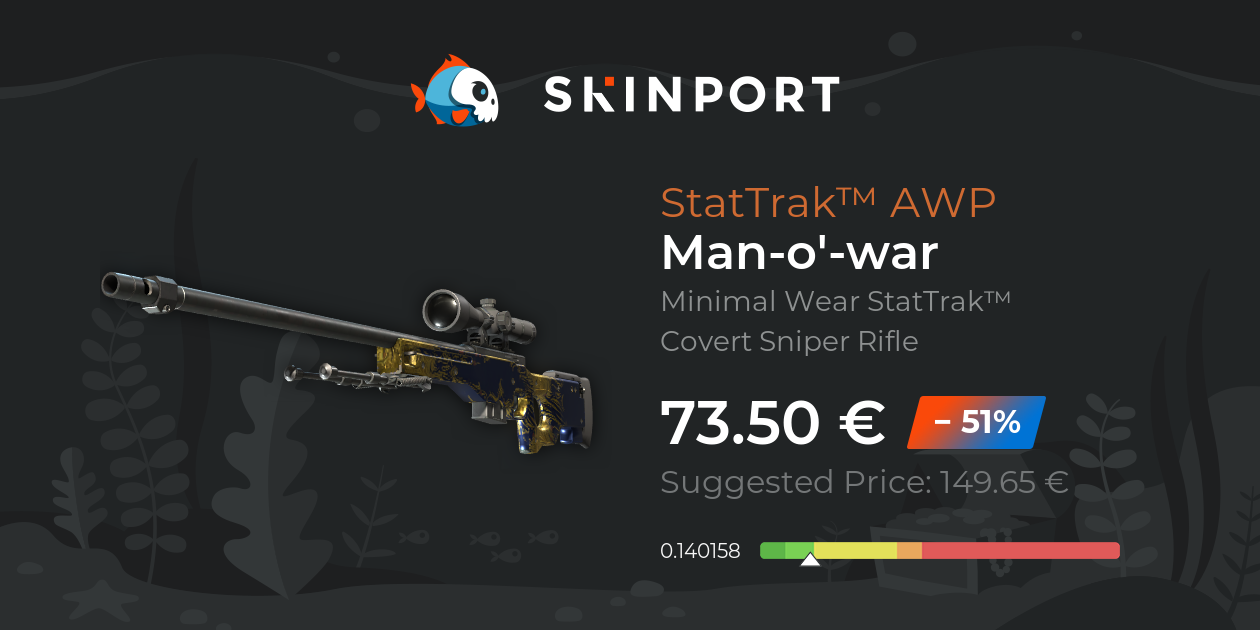 StatTrak™ AWP | Man-o'-war (Minimal Wear) - Counter-Strike 2 - Skinport