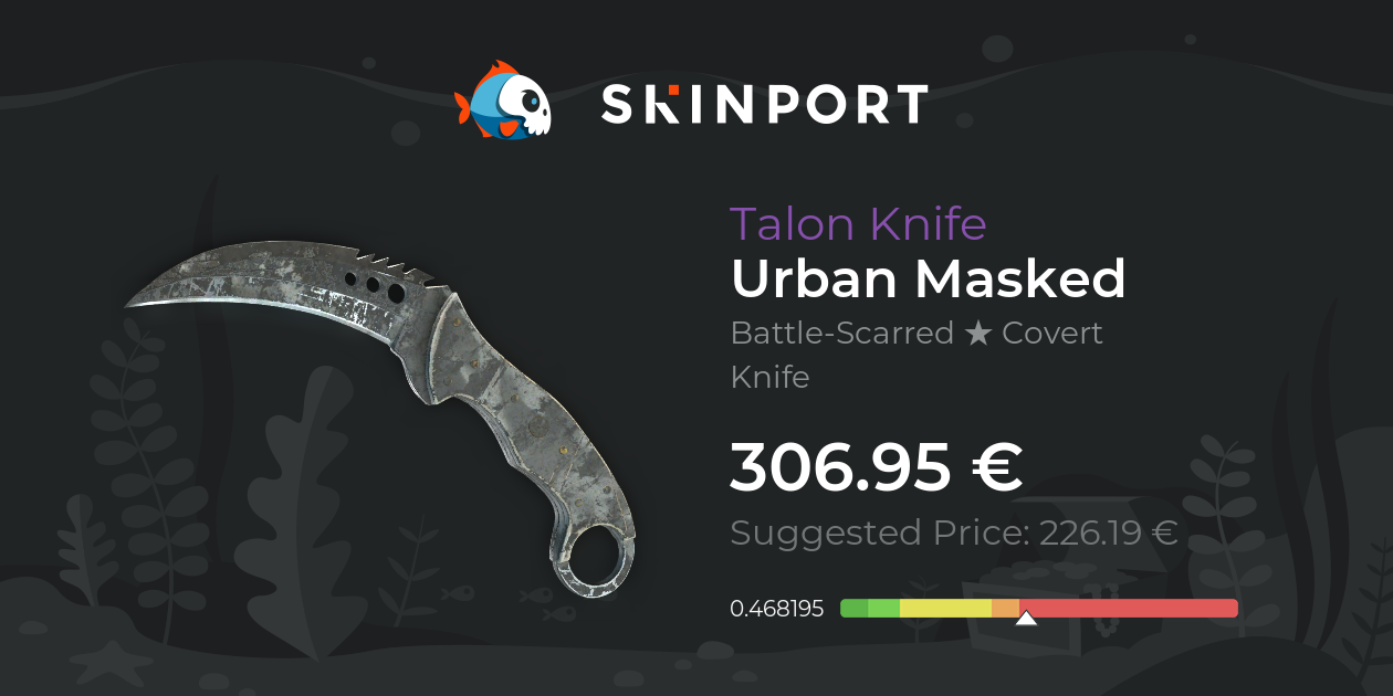 Talon Knife | Urban Masked (Battle-Scarred) - Counter-Strike 2 - Skinport