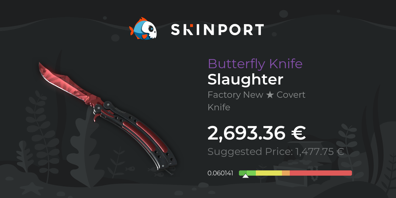 Couteau papillon (★) | Carnage (Neuve) - Counter-Strike 2 - Skinport