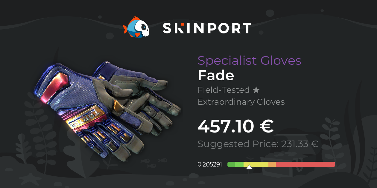 Specialist Gloves | Fade (Field-Tested) - Counter-Strike 2 - Skinport