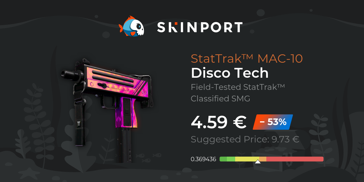 StatTrak™ MAC-10 | Disco Tech (Field-Tested) - Counter-Strike 2 - Skinport