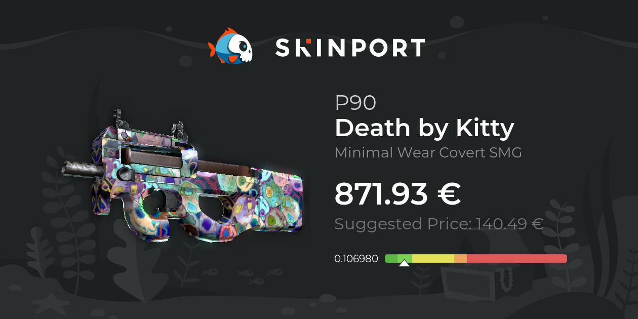 P90 | Death by Kitty (Minimal Wear) - CS2 - Skinport