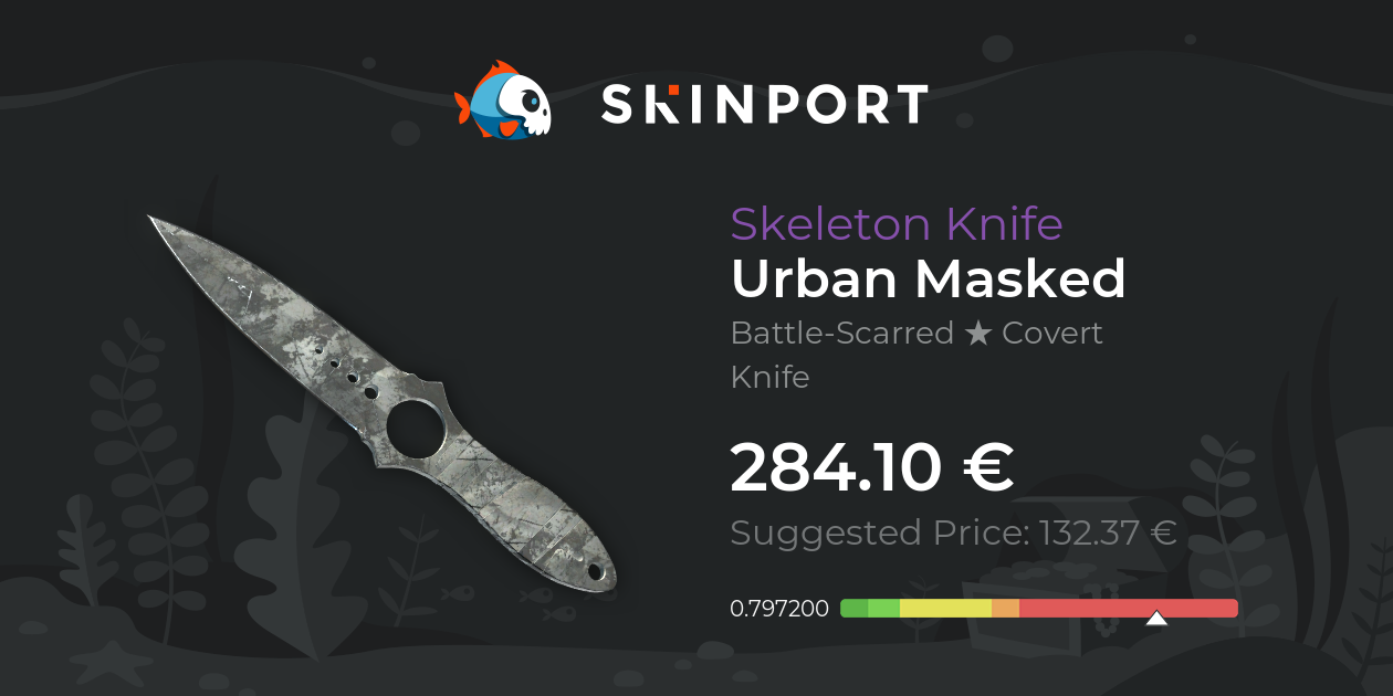 Skeleton Knife | Urban Masked (Battle-Scarred) - Counter-Strike 2 ...
