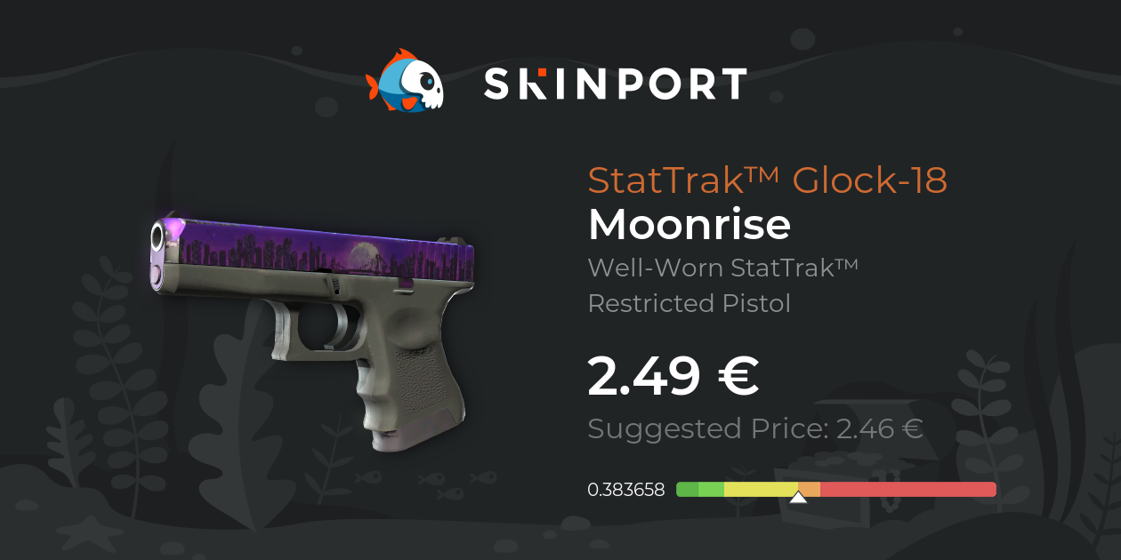 StatTrak™ Glock-18 | Moonrise (Well-Worn) - Counter-Strike 2 - Skinport