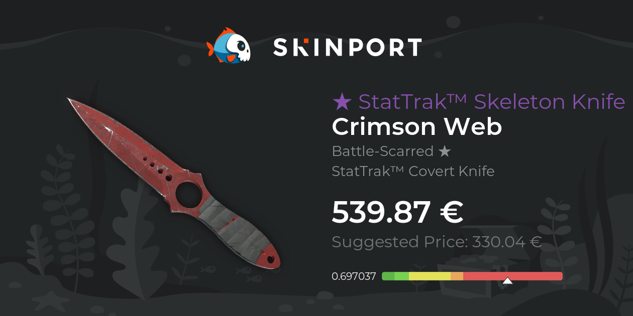 StatTrak™ Skeleton Knife | Crimson Web (Battle-Scarred) - Counter ...