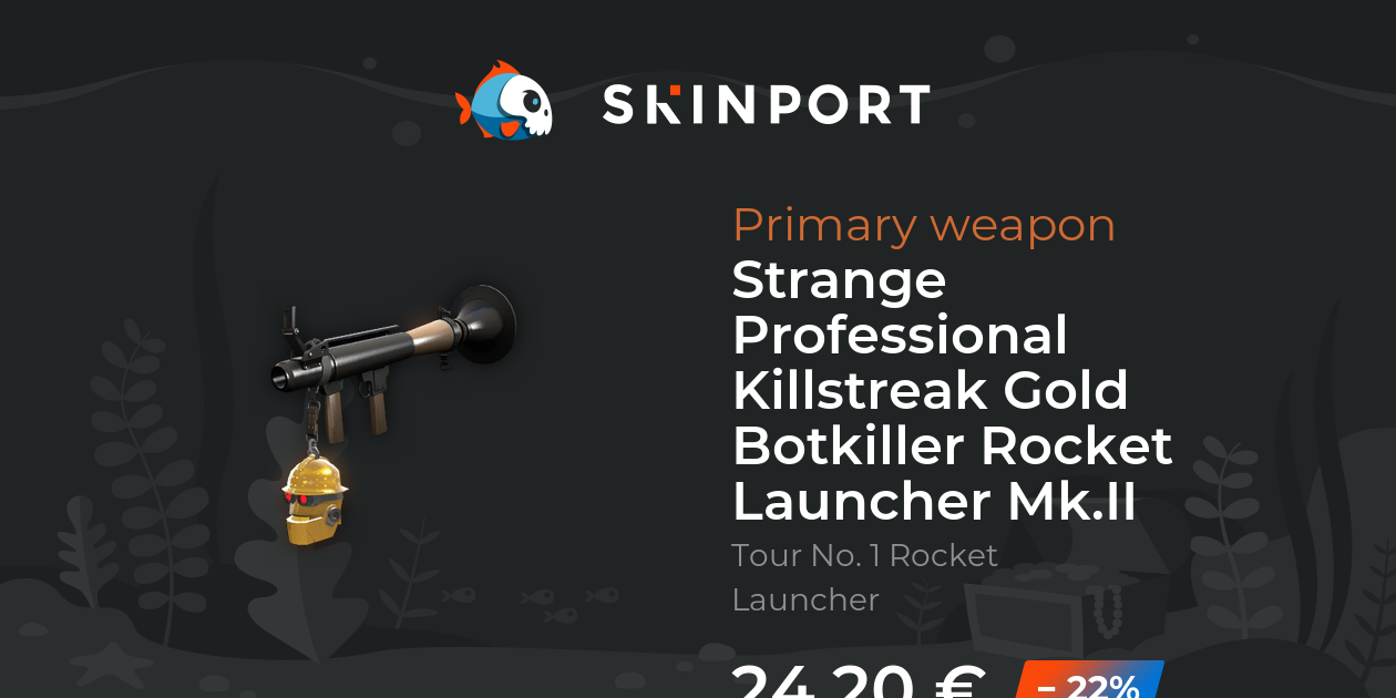 Strange Professional Killstreak Gold Botkiller Rocket Launcher Mk.II ...