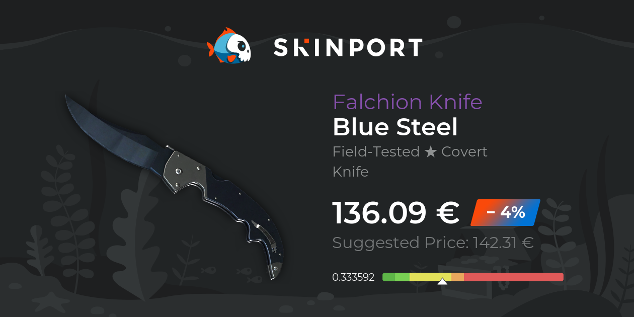 Falchion Knife | Blue Steel (Field-Tested) - Counter-Strike 2 - Skinport