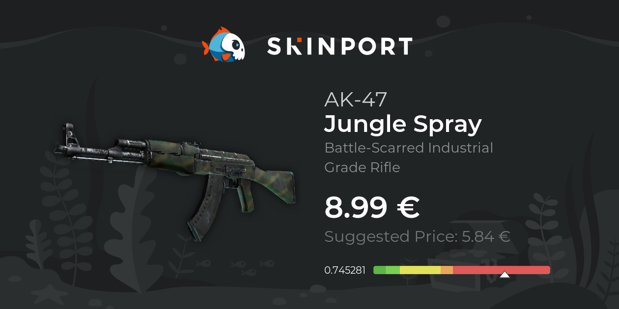 AK-47 | Jungle Spray (Battle-Scarred) - Counter-Strike 2 - Skinport