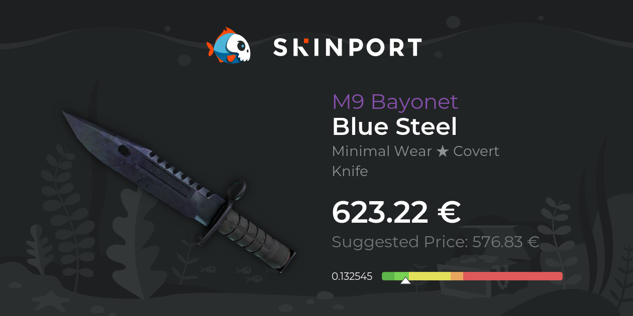 M9 刺刀（★） | 蓝钢 (略有磨损) - Counter-Strike 2 - Skinport